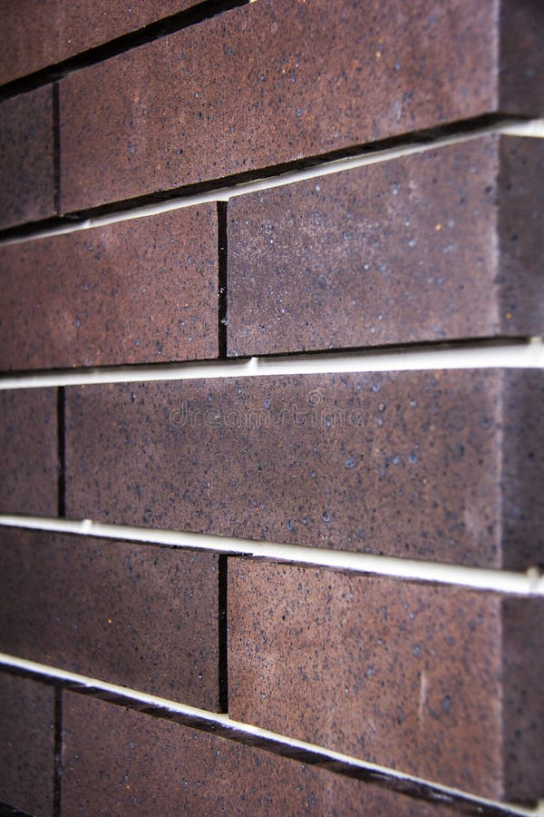 View from a Side Angle of Bricks Side by Side - on a Wall. Stock Image ...