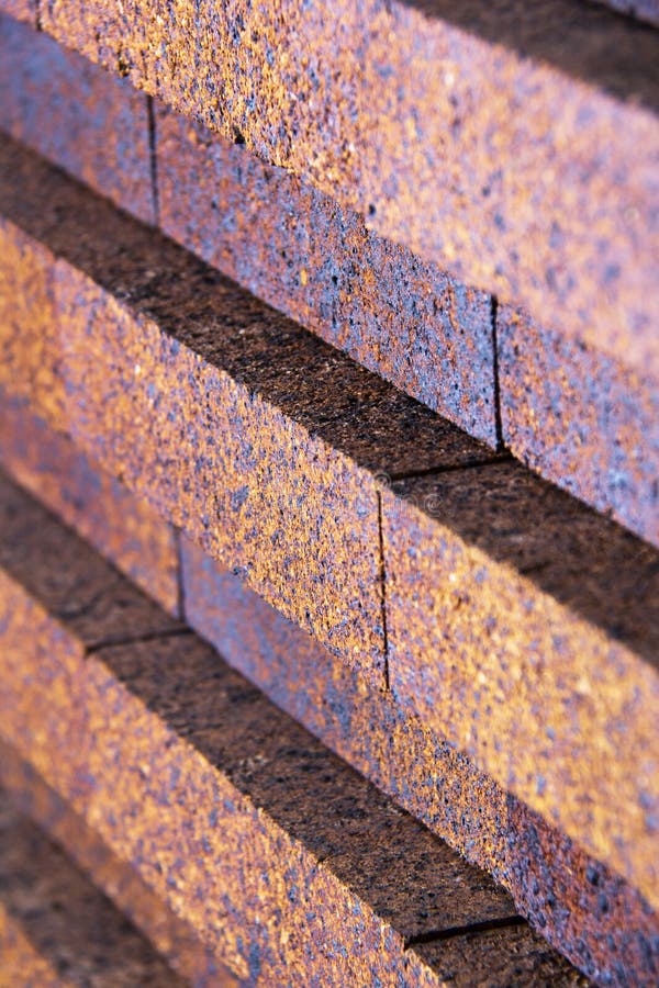 View from a Side Angle of Bricks Side by Side - on a Wall. Stock Photo ...