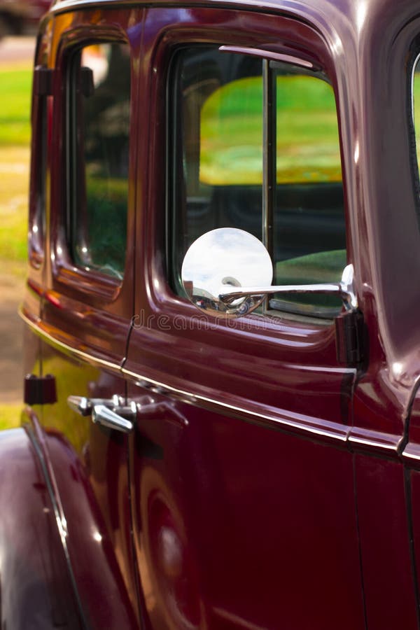 View of the Side of an Antique Car Stock Image - Image of close ...