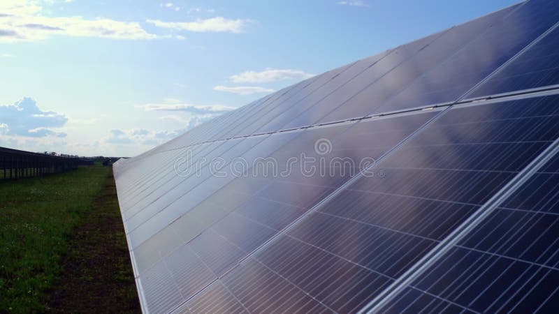 View on the Side of the Photovoltaic Panel. Conversion of Powerful ...