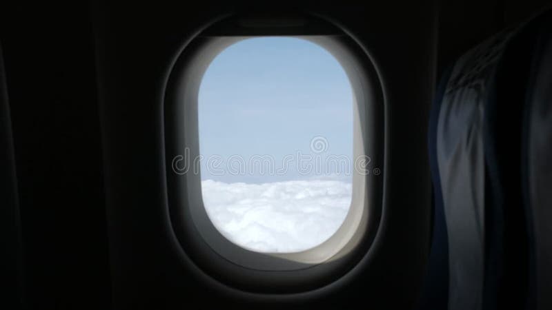 View through Plane Window Looking Down with View of Aeroplane S Engine ...
