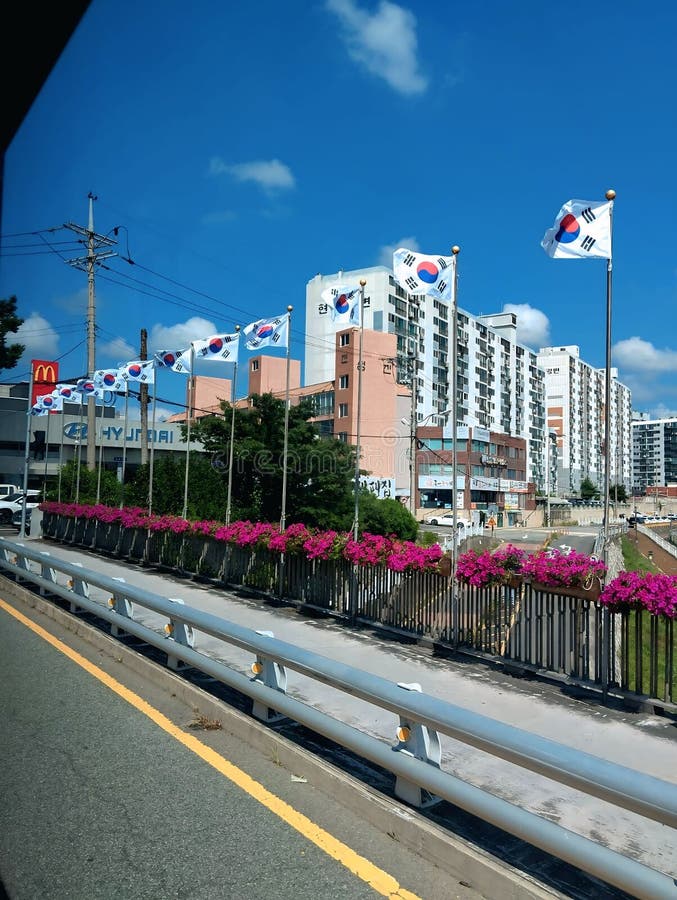 View on the Side of the South Korean Highway Editorial Photography ...