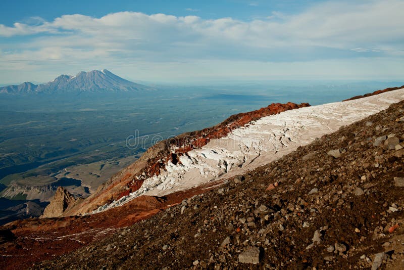 View from the Side of a Volcano Stock Image - Image of landscape, rocky ...