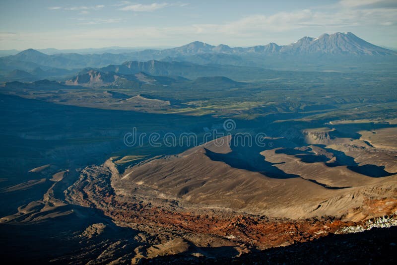 View from the Side of a Volcano Stock Photo - Image of outdoor, rocky ...