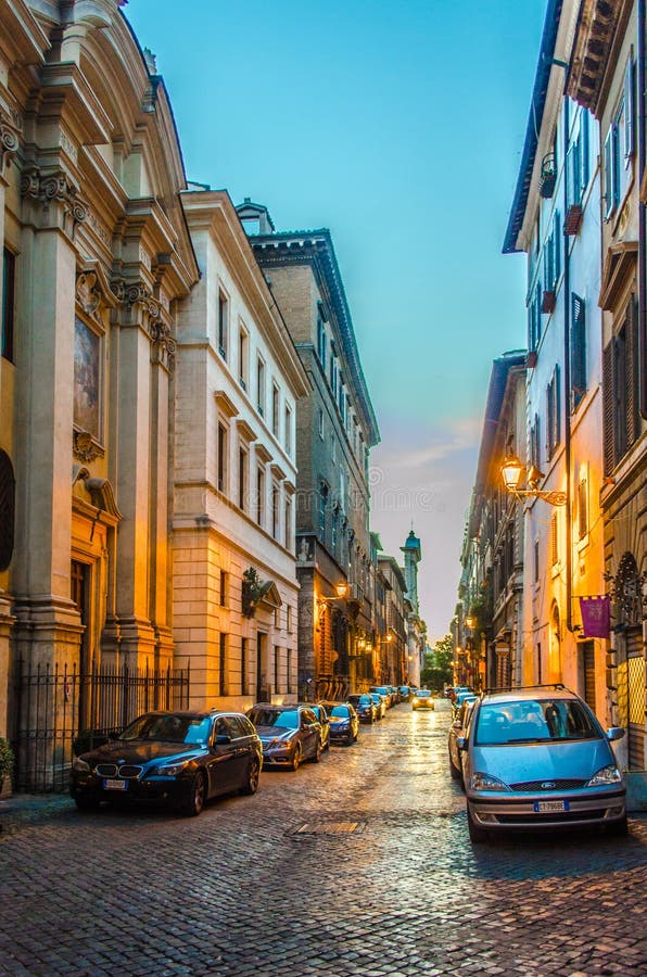 A View of Sides Streets and Pedestrian Paths between Buildings in ...