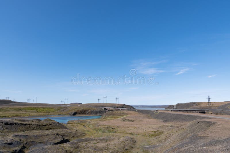 View from Sigalda Power Plant in Iceland Stock Photo - Image of nature ...