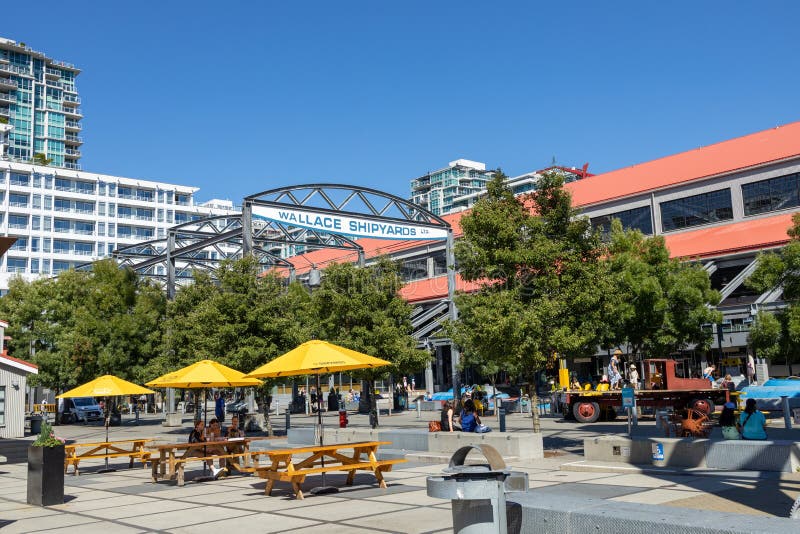 View of Sign the Wallace Shipyards in North Vancouver Editorial ...