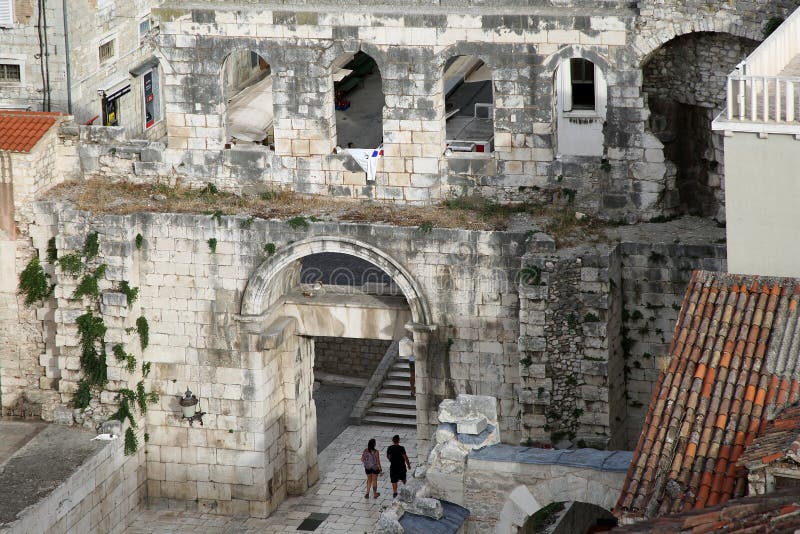 Silver Gate, Porta Argentea in Old Town of Split, Croatia Stock Image ...