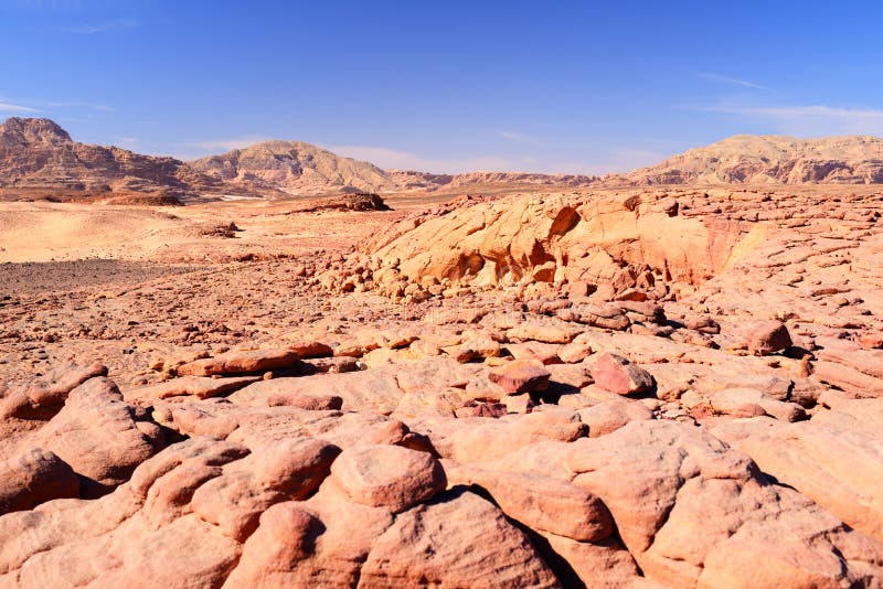 View of Sinai Desert in Egypt Stock Image - Image of travel, tranquil ...