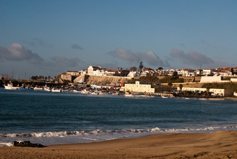 View of Sines, Portugal stock image. Image of town, rock - 47751003
