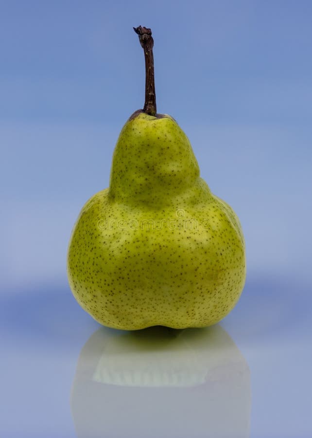 View of a Single Pear 0n a Plain Background Stock Photo - Image of ...