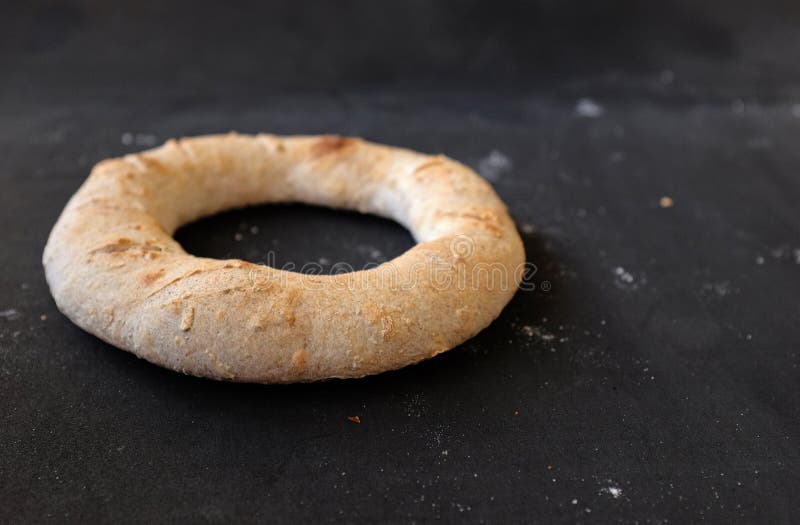 Ring Shaped Baguette Sourdough Bread Stock Image - Image of ring ...