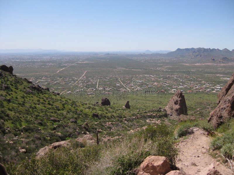 View from Siphon Draw Trail at Lost Dutchman State Park Arizona Stock ...