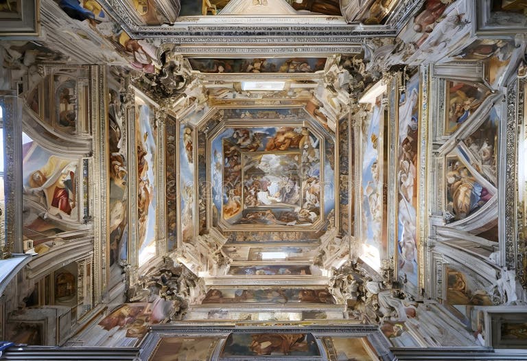 A View of the Sistine Chapel in the Vatican Stock Illustration ...