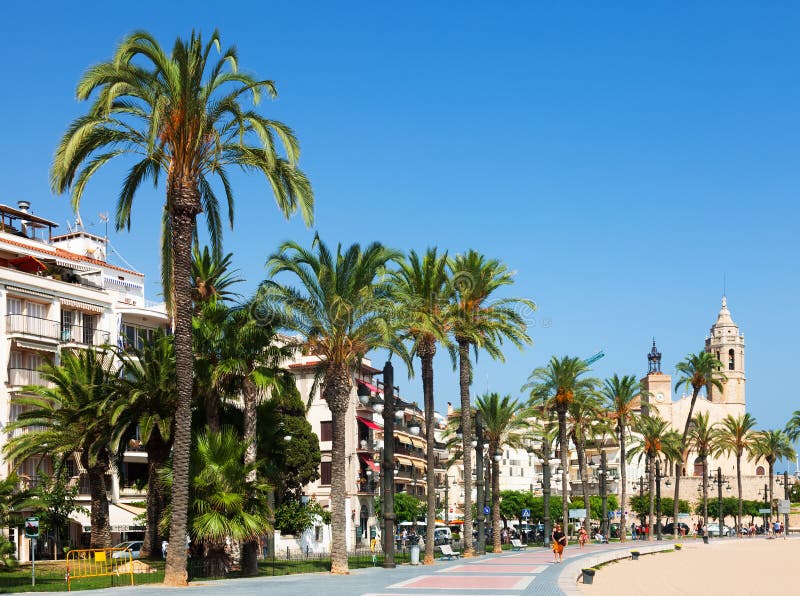 View of Sitges. Spain editorial stock photo. Image of building - 35168018