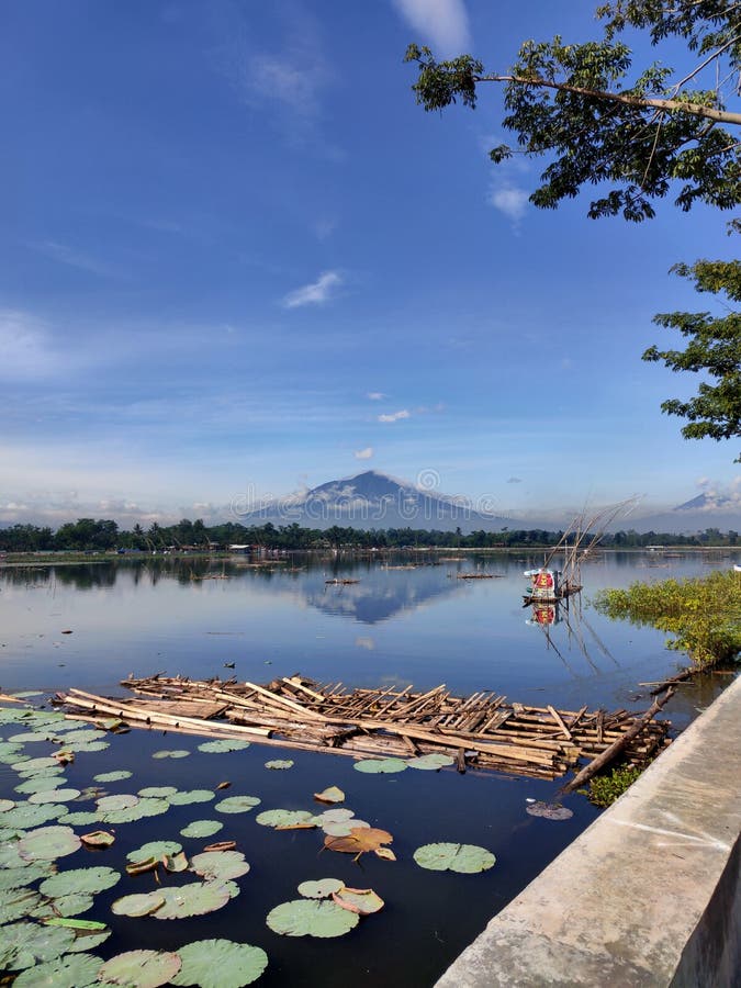 View of Situ Bagendit Lake in Garut Area Stock Image - Image of tree ...