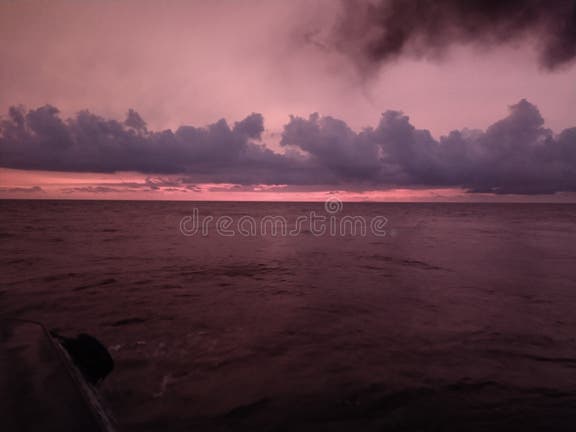 View of the Sky Above the Ship at Nightfall To Sea Stock Photo - Image ...