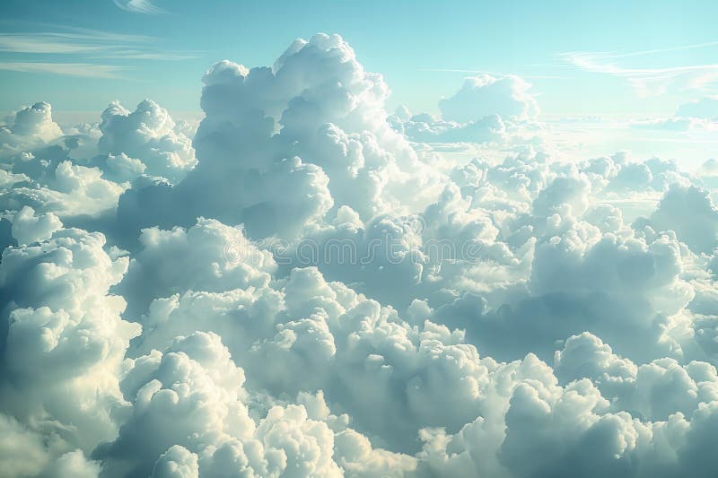 A View of the Sky from Above, Showing Clouds in Various Shapes and ...