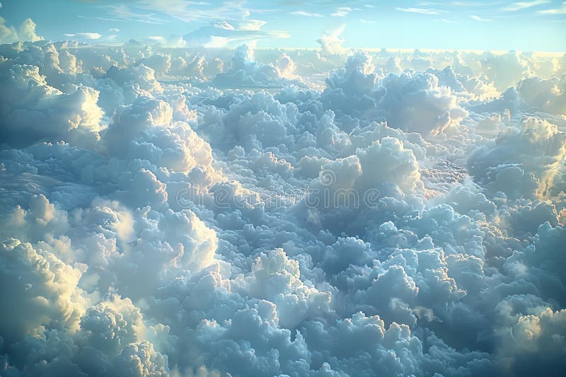 A View of the Sky from Above, Showing Clouds in Various Shapes and ...