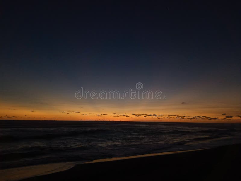 View of the Sky Color Gradation at Sunset on the Beach Stock Image ...
