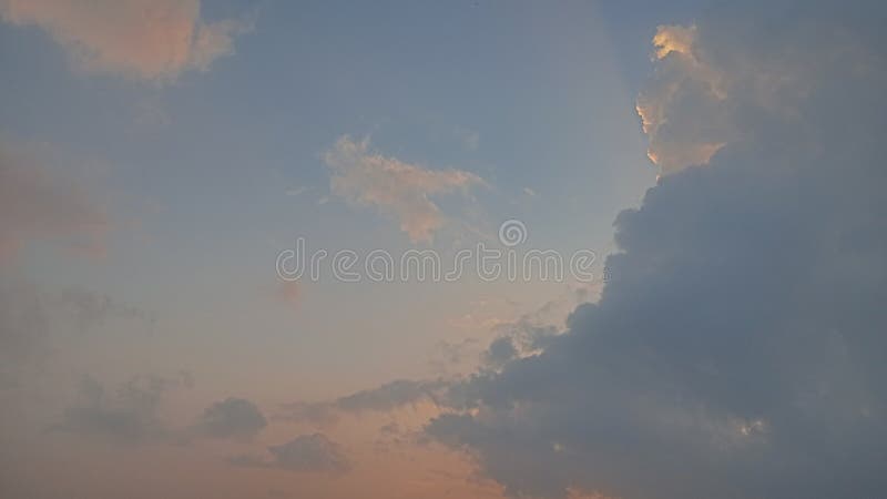 A View of the Sky with a Combination of Clouds and Spectrum of Light ...