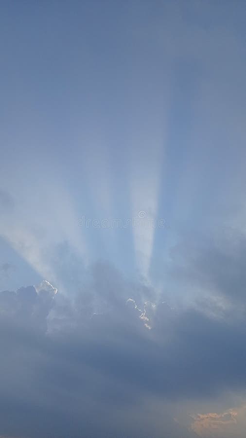 A View of the Sky with a Combination of Clouds and Spectrum of Light ...
