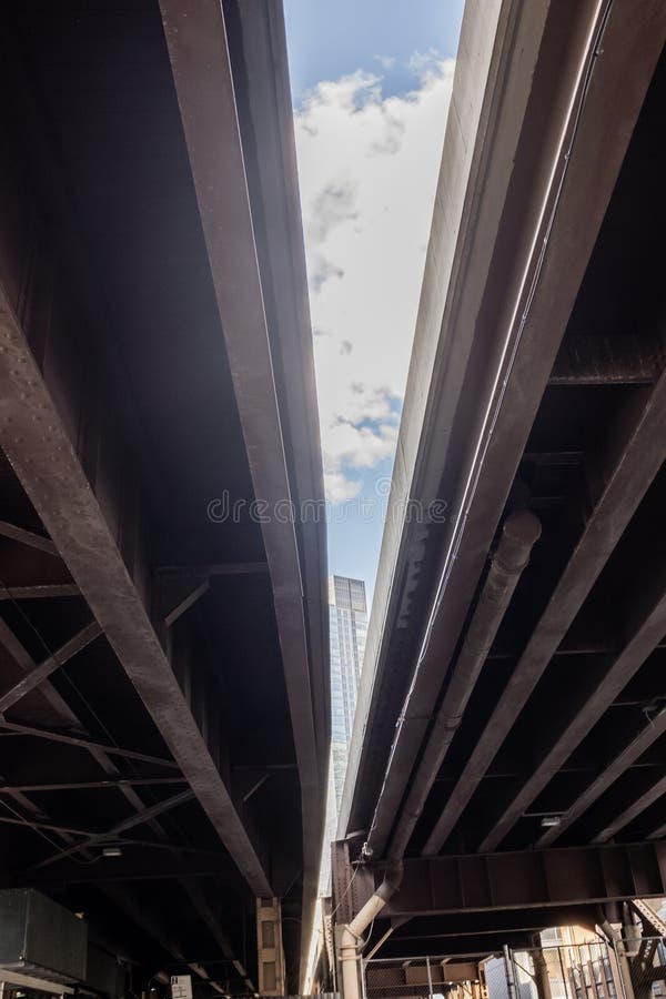 The sky under the ramp stock image. Image of urban, highway - 290183017
