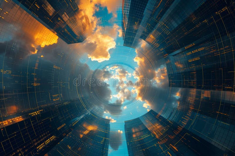 A View of the Sky from Inside a Building, a Kaleidoscopic Image ...