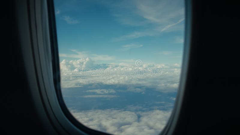 View of the Sky from the Plane Window Stock Video - Video of aircraft ...