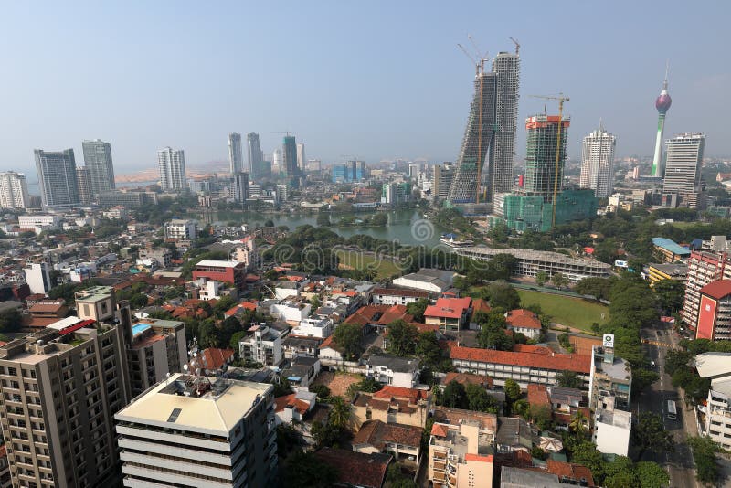 Skyline Of Colombo In Sri Lanka At Night Editorial Photo - Image of ...