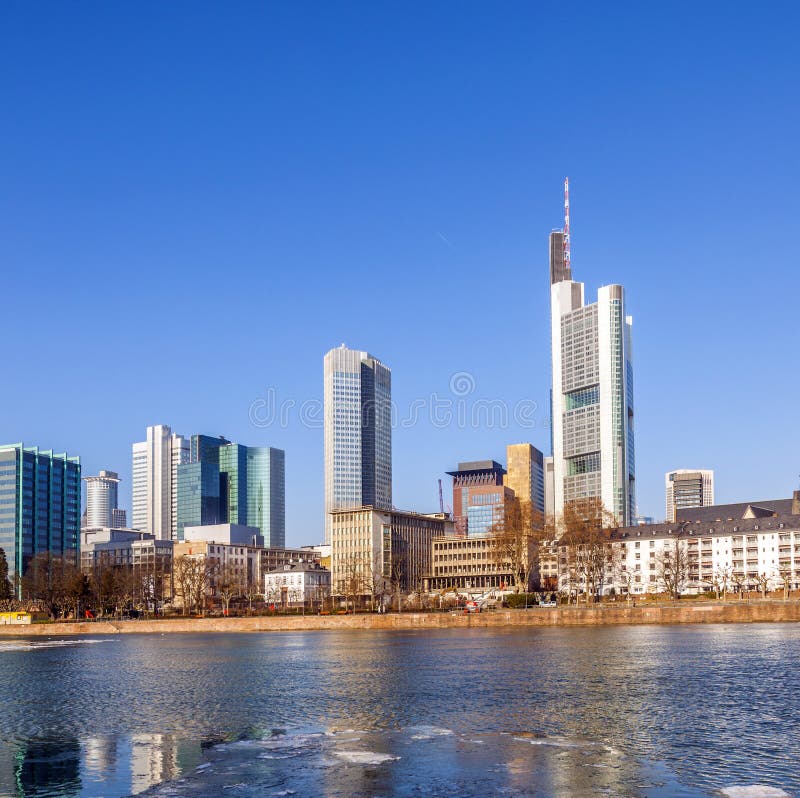 View of the Skyline of Frankfurt am Main, Germany Stock Photo - Image ...