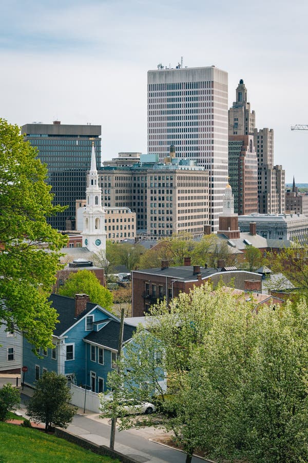 View of the Skyline from Prospect Terrace, in Providence, Rhode Island ...