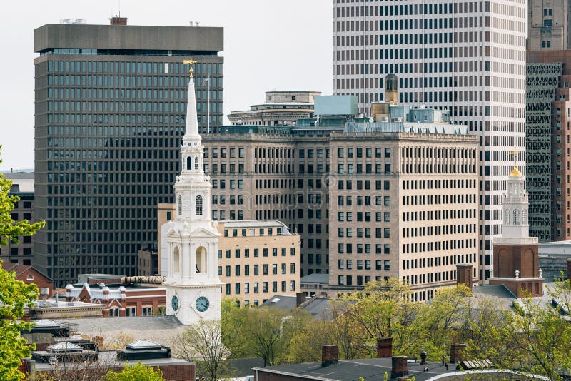 View of the Skyline from Prospect Terrace, in Providence, Rhode Island ...