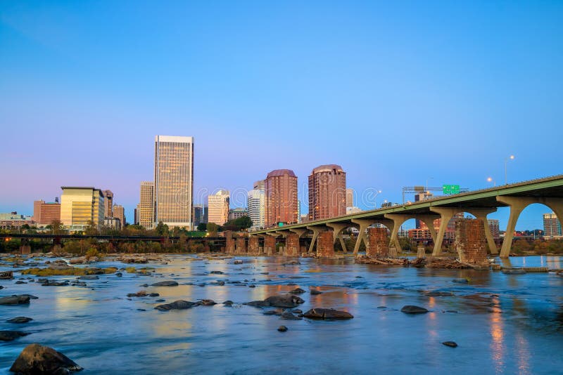 View of the Skyline in Richmond, Virginia. Stock Photo - Image of ...