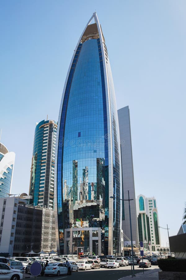 View of a Skyscraper in Doha City Center Editorial Photo - Image of ...