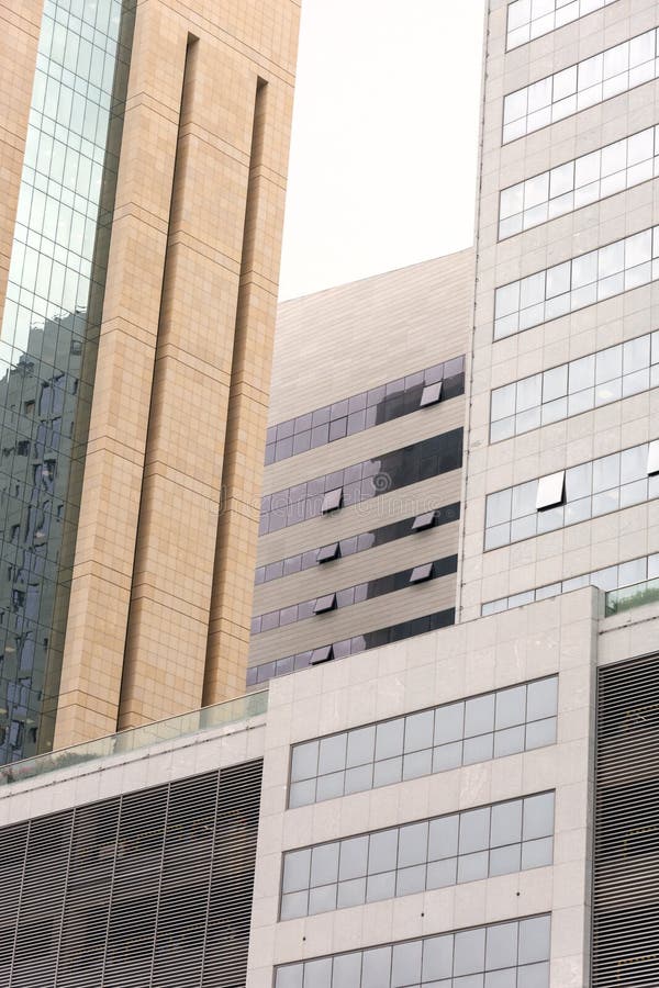 View of the Skyscraper Facades Stock Photo - Image of glass, background ...