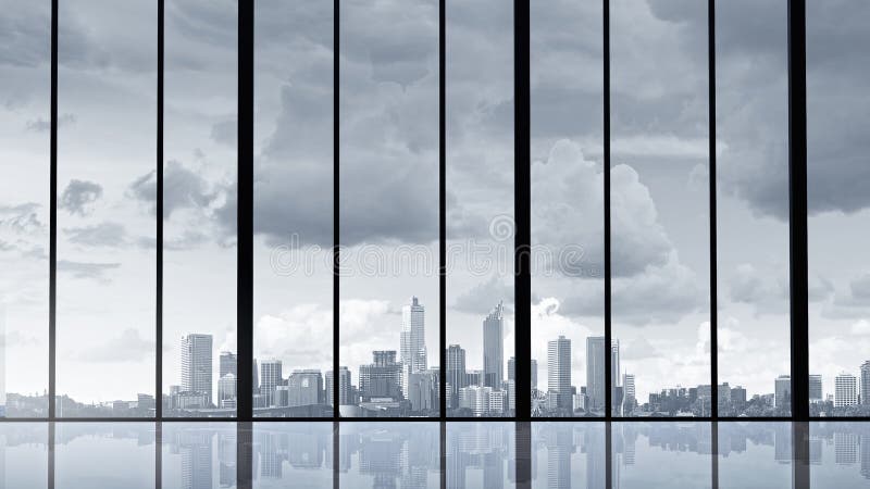 View from Skyscraper Window Stock Image - Image of office, concept ...