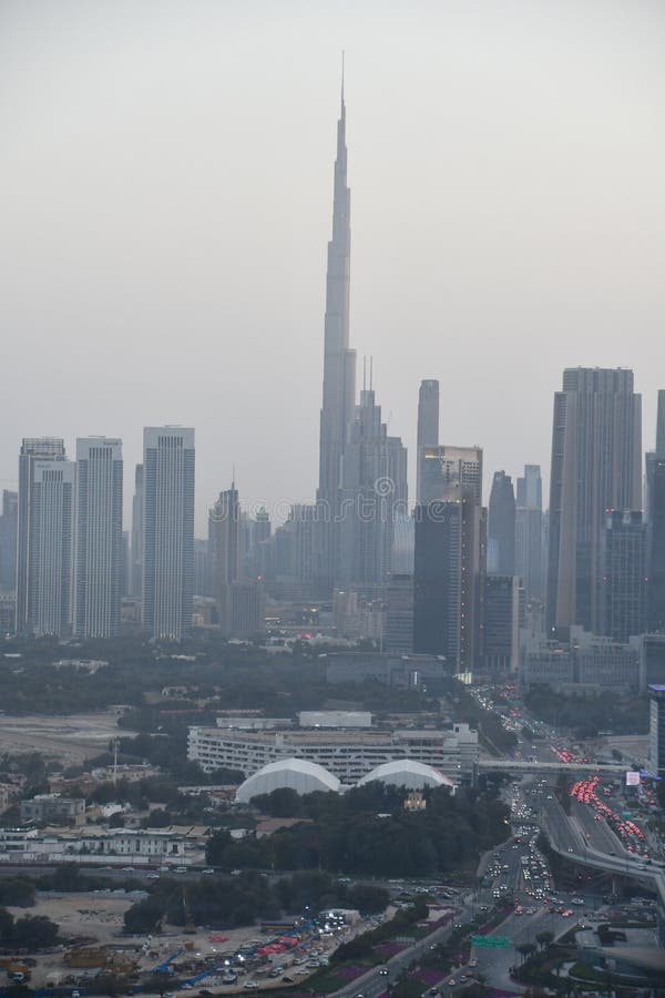 View of Skyscrapers on Sheikh Zayed Road from Dubai Frame in Dubai, UAE ...