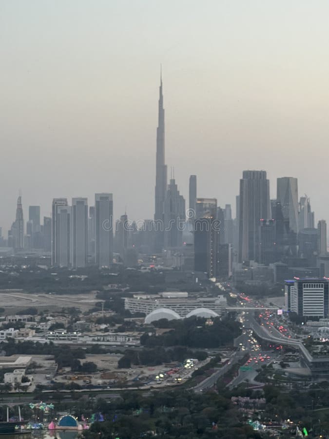 View of Skyscrapers on Sheikh Zayed Road from Dubai Frame in Dubai, UAE ...