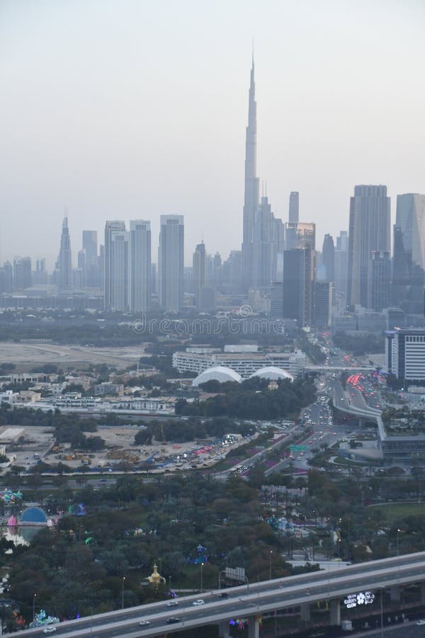 View of Skyscrapers on Sheikh Zayed Road from Dubai Frame in Dubai, UAE ...