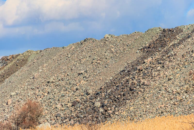 View of Heaps of Iron Ore Quarry. Mining Industry Stock Photo - Image ...