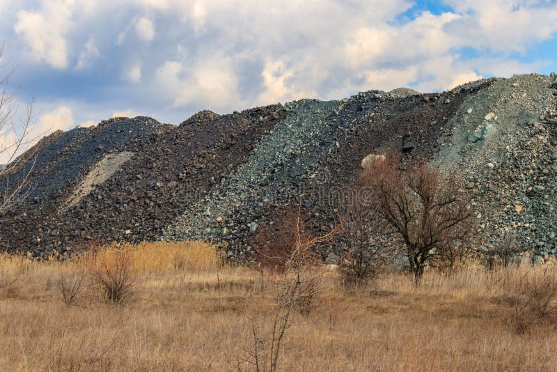 View of Heaps of Iron Ore Quarry. Mining Industry Stock Photo - Image ...
