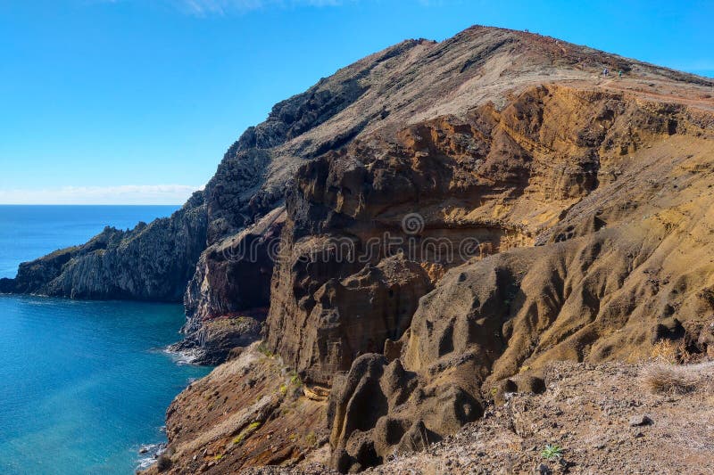 View of the Slope of the Island in the Atlantic Ocean. Volcanic Rocks ...