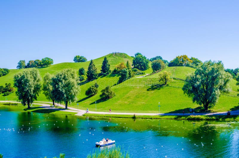 View of a Small Grassy Hill Situated Inside of the Olympic Complex in ...