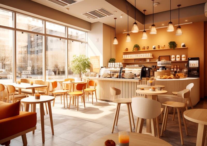 View of a Small Local Restaurant or Trattoria, AI Generated Stock Photo ...