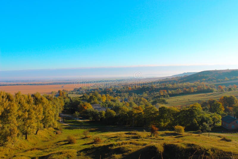 A View at a Small Mountain Valley on a Nice Sunny Day Stock Image ...