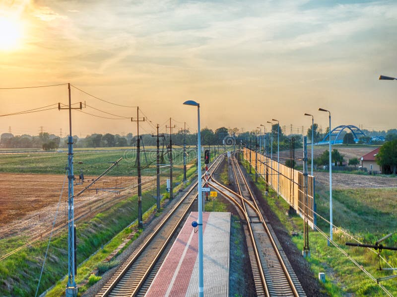 Small railway station stock photo. Image of rail, destination - 123430384