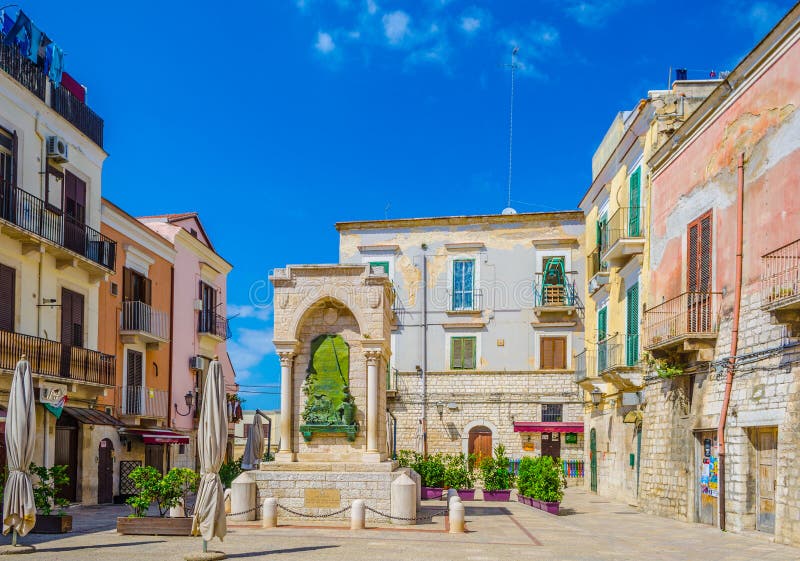 View of a Small Square in Barletta, Italy....IMAGE Stock Image - Image ...