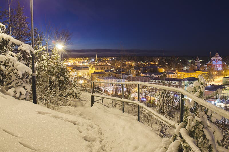 View of small swedish town stock image. Image of beautiful - 59166087