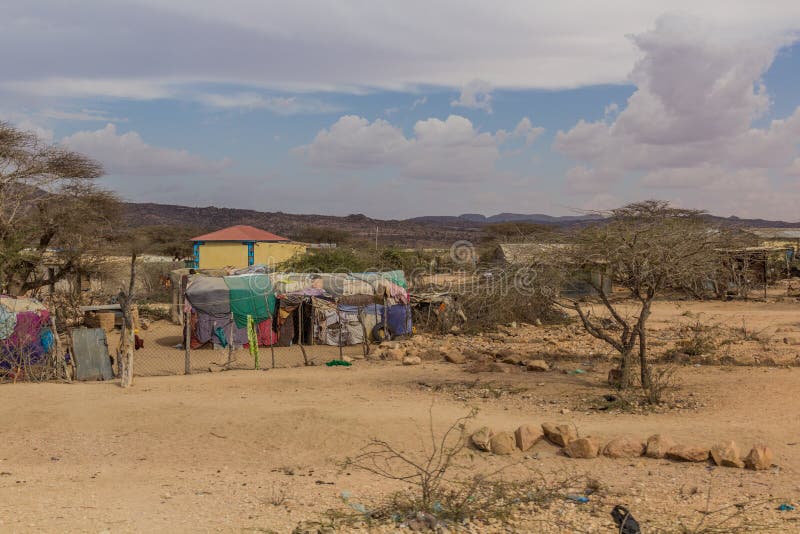 View of a Small Village in Somalila Stock Image - Image of house, home ...